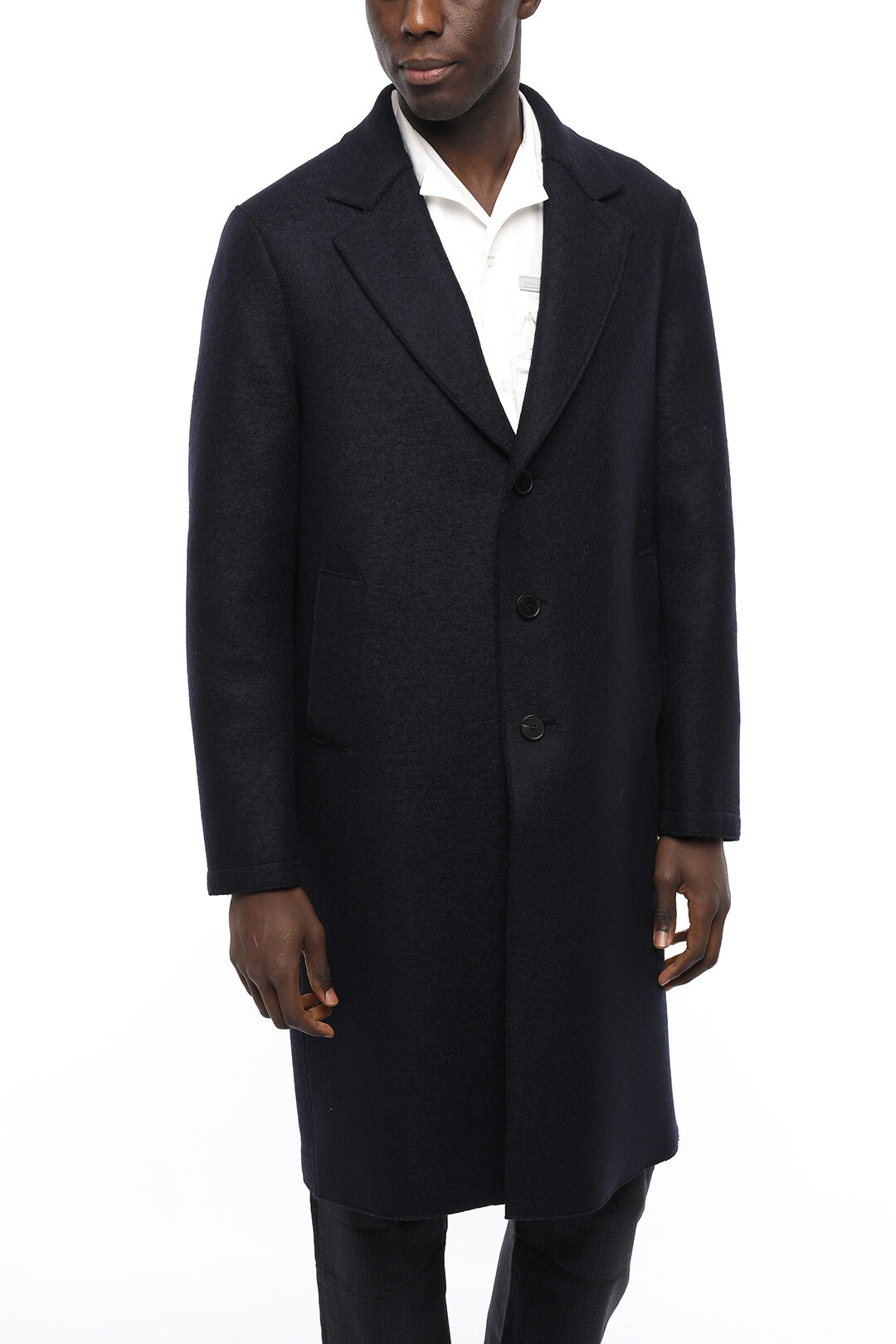 Harris Wharf Wool Unlined Coat with Flap Pockets men - Glamood Outlet