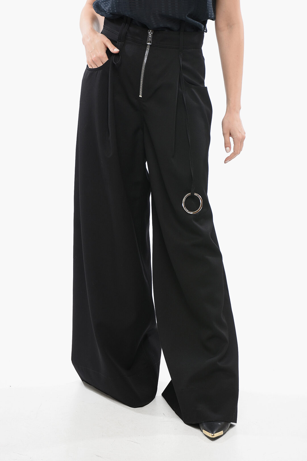 The Attico Wool Zipped Palazzo Pants women - Glamood Outlet