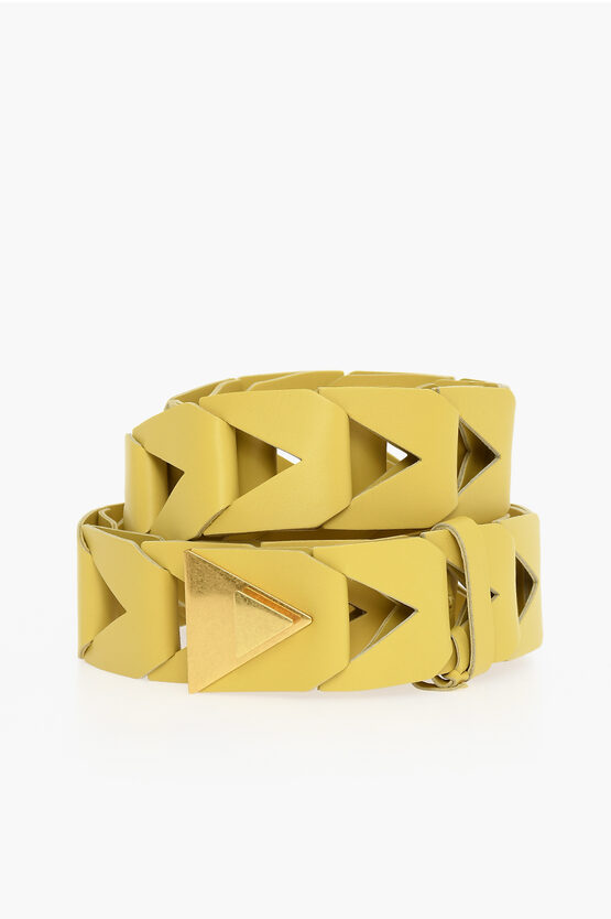 Bottega Veneta Woven Leather FRENCH Belt women - Glamood Outlet