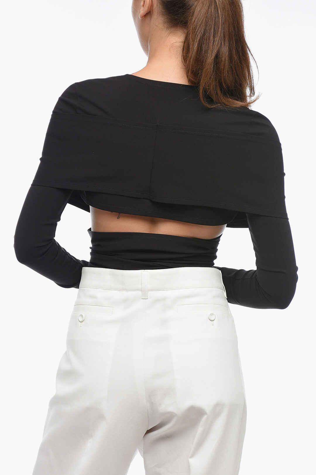 Dolce & Gabbana Wrap Crop Top with Criss Cross Design women - Glamood ...