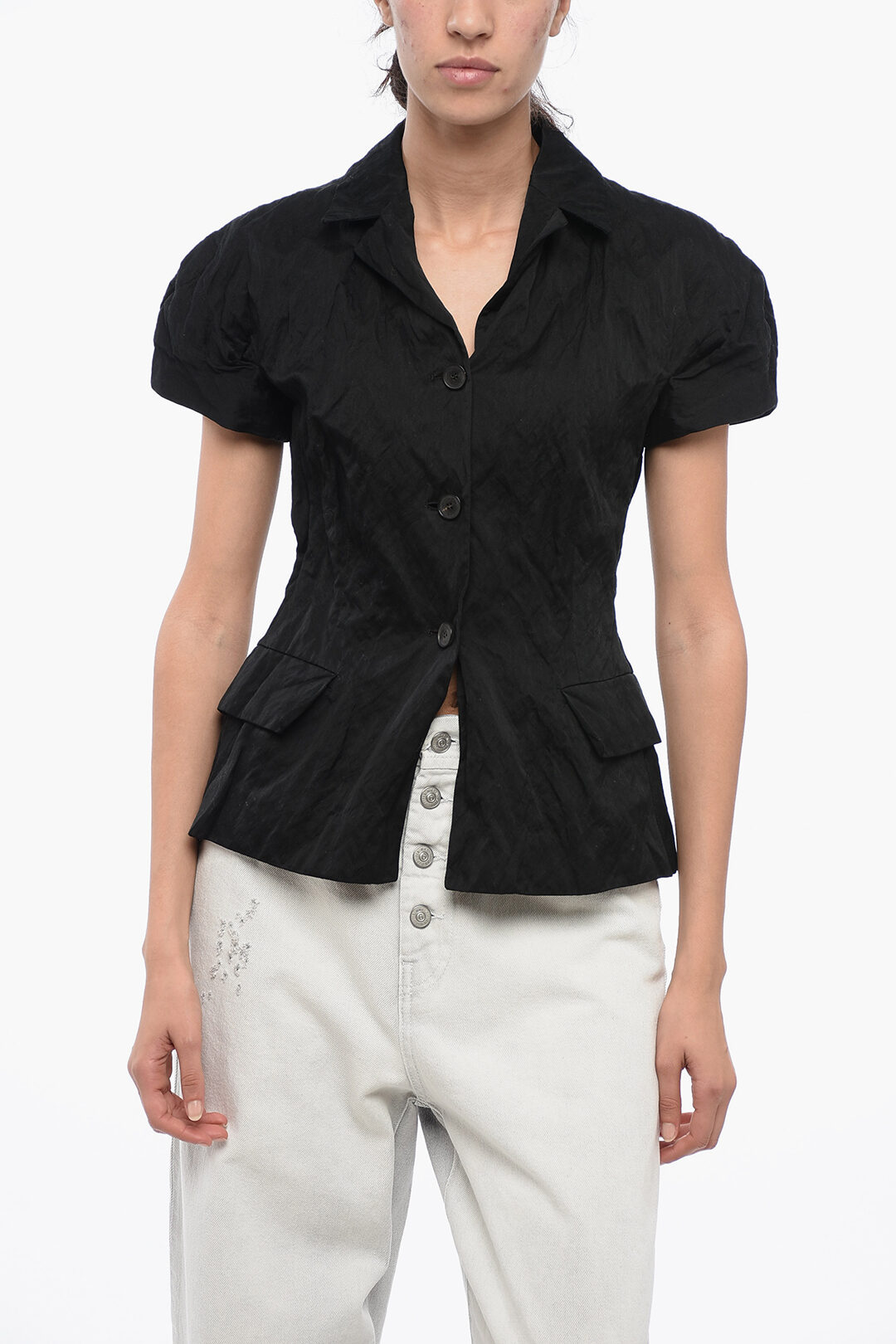 Dior Wrinkled Effect Shirt with Short Sleeves women - Glamood Outlet