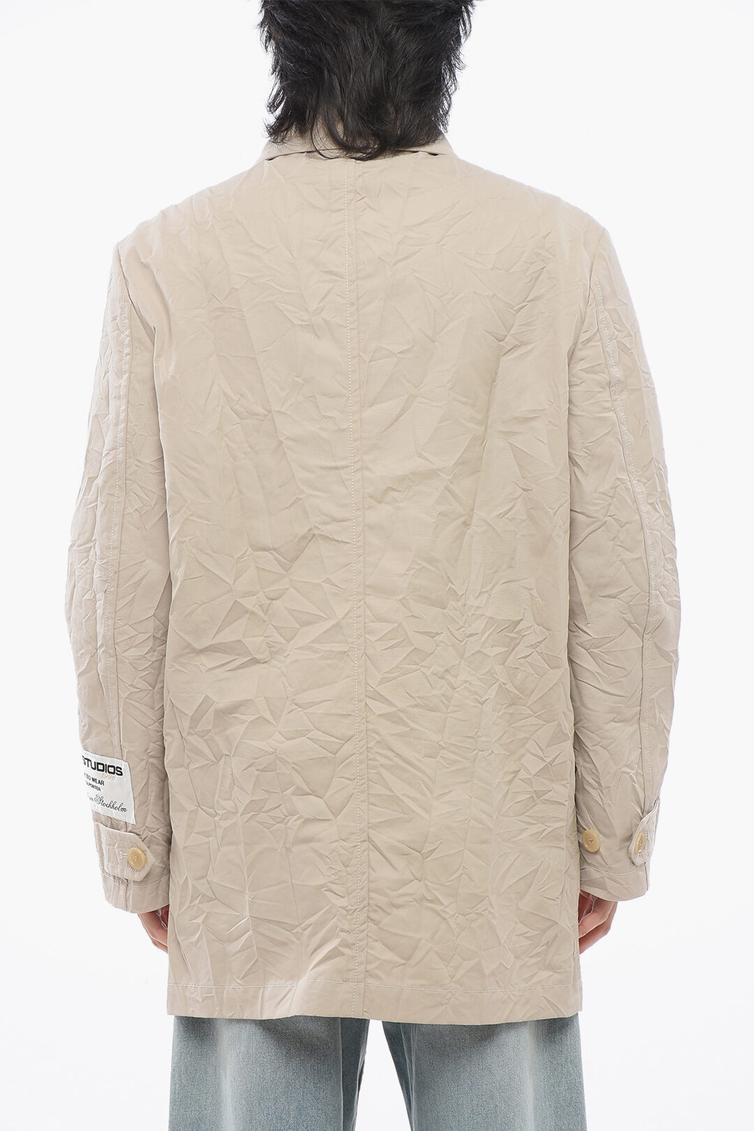 Acne Studios Wrinkled Effect Unlined Coat with Hidden Closure men ...