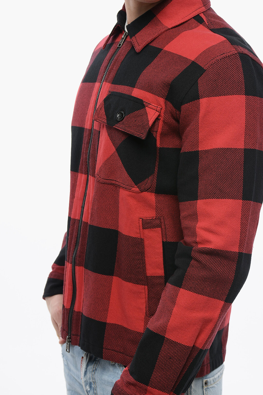 Woolrich Zipped Checkered BUFFALO Overshirt men - Glamood Outlet